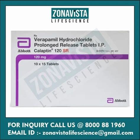 Verapamil Hydrochloride 120 Mg Tablets At ₹ 82 Stripe वेरापामिल हाइड्रोक्लोराइड टैबलेट In
