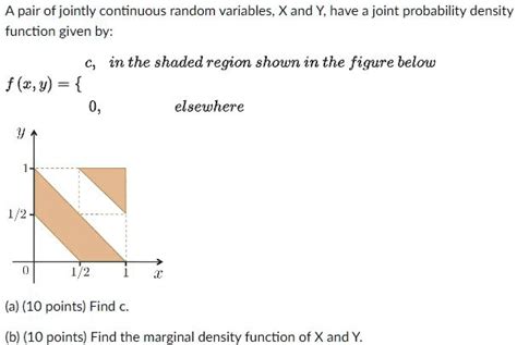 A Pair Of Jointly Continuous Random Variables Xand Y Have Joint