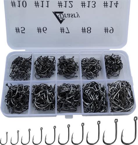 Drasry Fishing Hooks Set High Carbon Steel Jig Bait Sharp Fish Hook For