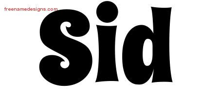 Groovy Name Tattoo Designs Sid Free Free Name Designs