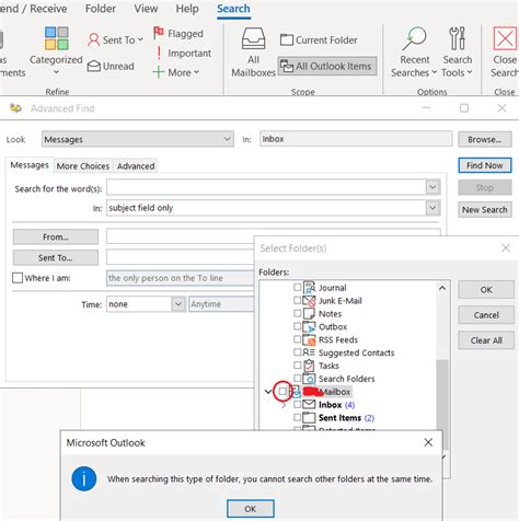 Microsoft Outlook Why Doesnt Search All Mailboxes Show Results