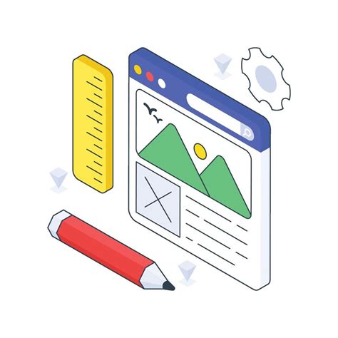 Web Design Isometric Colored Illustration 54919903 Vector Art At Vecteezy