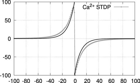 Classical Stdp Window Resulting From The Simulation Of The Classical