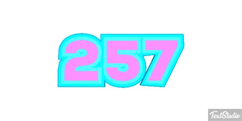 257 Number Animated  Logo Designs