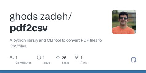 Mehdi Ghodsizadeh On Linkedin Github Ghodsizadehpdf2csv A Python Library And Cli Tool To