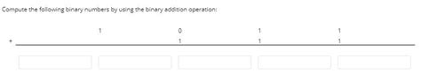 Solved Compute The Following Binary Numbers By Using The Chegg