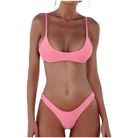 Caivo Women Push Padded Bra Bandage Bikini Swimsuit Swimwear Bathing