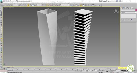 خانه معماری آموزش نحوه برش زدن مقطع، Section حجم در تری دی مکس