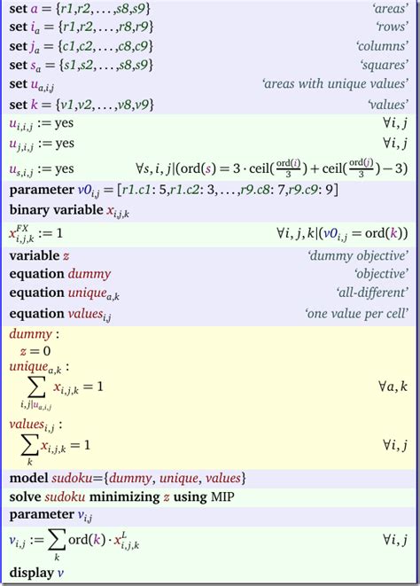 yet another math programming consultant mip modeling from sudoku to