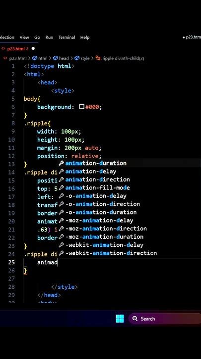 Css Ripple Html Css Css Html Youtube