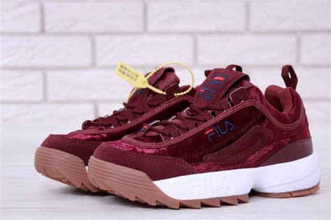 Женские кроссовки Fila Disruptor 2 Velvet Burgundy (фила дисраптор 2 ...