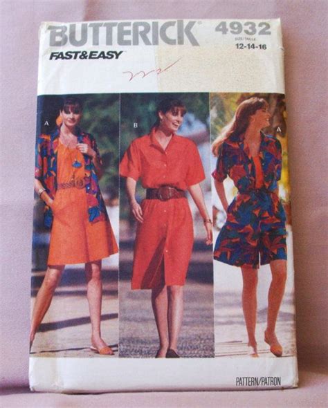 1990 Uncut Fast And Easy Butterick By Lovelylovepatterns 4 00 Butterick Pattern Chunky