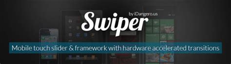 Swiper Framework Free Mobile Slider Master Script