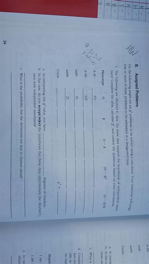 Solved 4 Bb AaB B Assigned Problems On The Following Pages Chegg Com