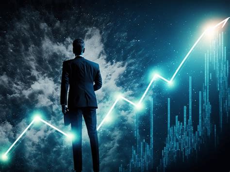 Premium Photo Businessman Standing With Back And Looking At Growing