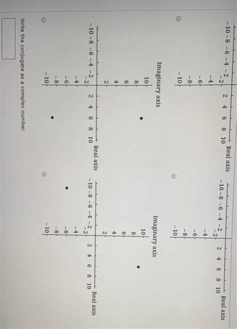 solved plot the complex number and its complex conjugate 6