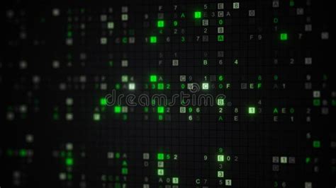 Glowing Green Digital Code On Computer Screen Stock Illustration Illustration Of Encrypting