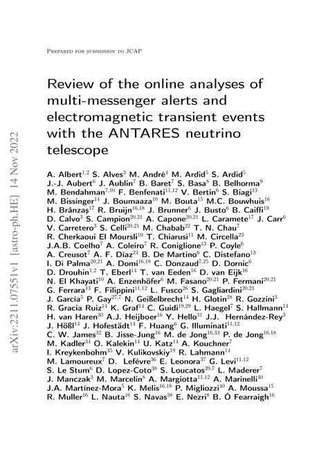 Pdf Review Of The Online Analyses Of Multi Messenger Alerts And Electromagnetic Transient