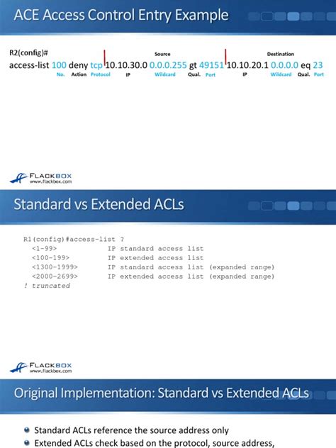 28 03 Standard Extended And Named Acls Pdf Transmission Control Protocol Internet Protocols