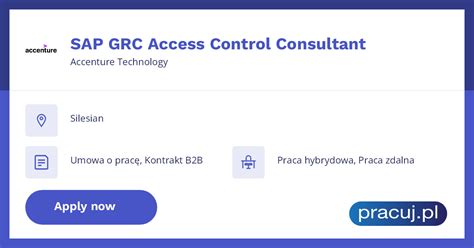 Oferta Pracy Sap Grc Access Control Consultant Accenture Technology