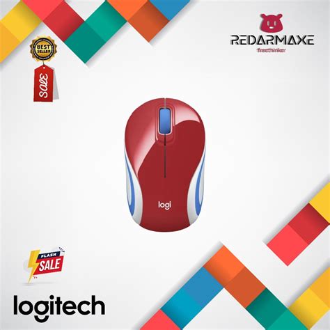 Logitech M187 Ultra Portable Wireless Mouse - Bright Red, Computers ...