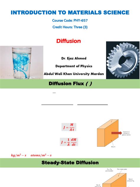 2 2 Diffusion Flux Ficks First And Second Law Pdf Diffusion Flux