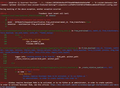 symlink error when importing ortseqclass model via pipeline 🤗optimum hugging face forums