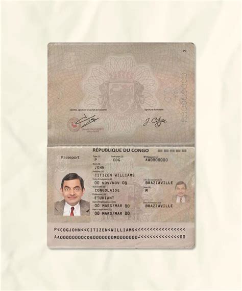 Congo Passport Fake Template Download Fake Fakesample