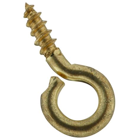 Stanley National Hardware Solid Brass Screw Eye Hook 7 Pack At