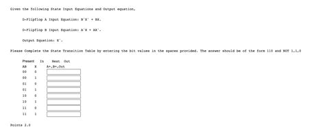 Solved Given The Following State Input Equations And Output Chegg