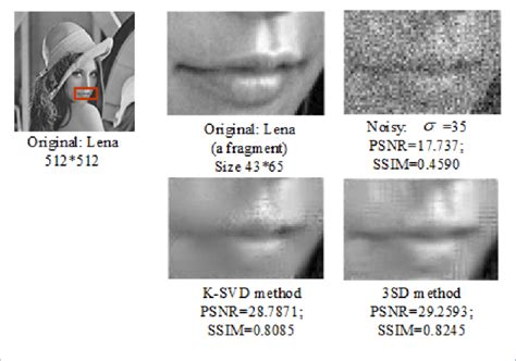 Image Denoising Comparing The Proposed 3sd Method With The K Svd Method Download Scientific