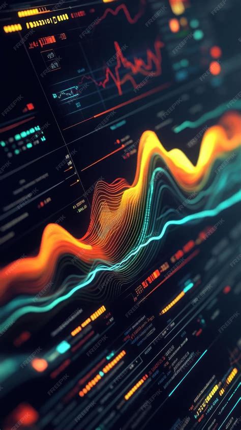 Premium Photo Abstract Data Visualization With Dynamic Lines