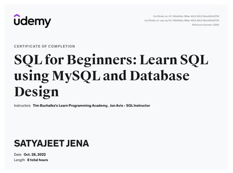 Satyajeet Jena On Linkedin Udemy Course Completion Certificate