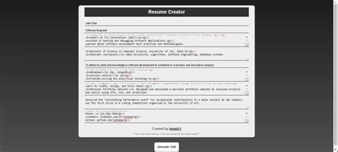 Dynamic Resume Creator Using Html Css And Javascript Geeksforgeeks
