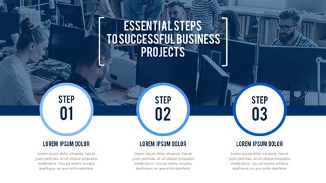 Proyecto de negocio Diseño simple de plantilla de PowerPoint