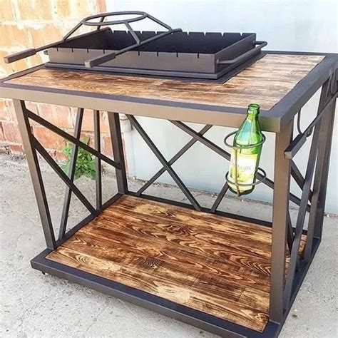 мангал лофт квадратный в стиле хай-тек | Bbq grill design, Barbeque ...