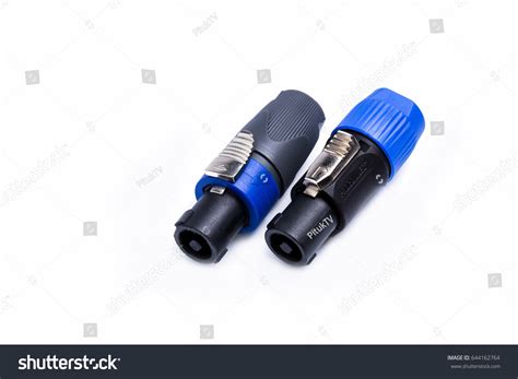 Plug Speakon Connector Isolated On White Stock Photo Shutterstock