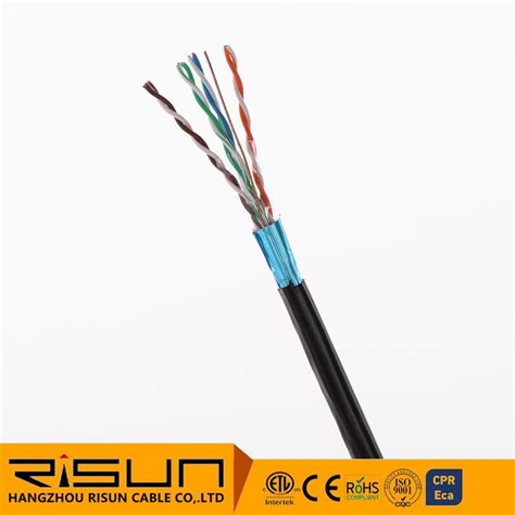 4X2X0.485mm 100%Cu Cat5e F/UTP PE Outdoor Direct Burial Shielded LAN ...