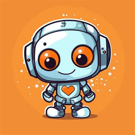 Premium Vector Cute Little Cube Shape Robot