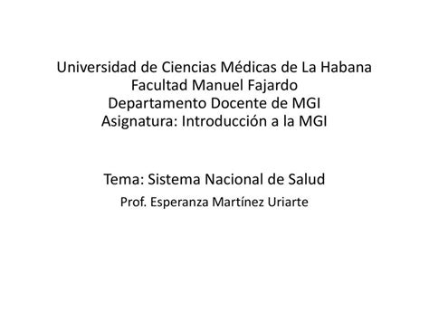 Sistema Nacional De Salud Andrea Diaz Soto Udocz