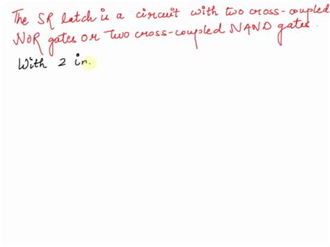 SOLVED Given The Input Waveforms Shown In Figure 3 62 Sketch The
