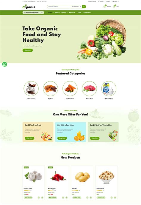 Organis Multivendor Organic Food And Grocery Laravel Ecommerce By Themeposh
