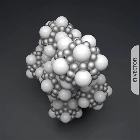 3d Molecule Structure Futuristic Technology Style 3d Vector