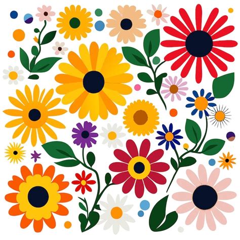 Premium Vector Chamomile Flower Pattern