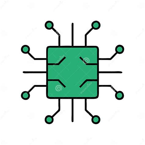 Vector Green Circuit Board For Technology And Electronics Design Stock Illustration