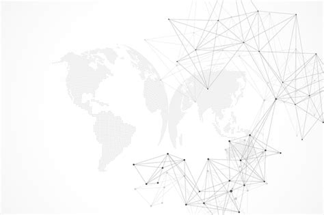 Premium Vector Digits Abstract Background With Connected Line And Dots