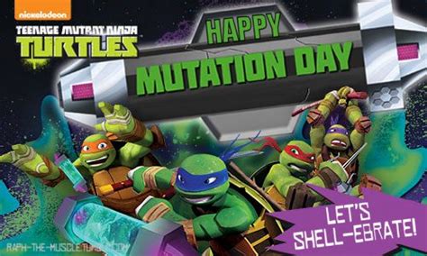 An Advertisement For Teenage Mutants Happy Mutaton Day With Turtles On It