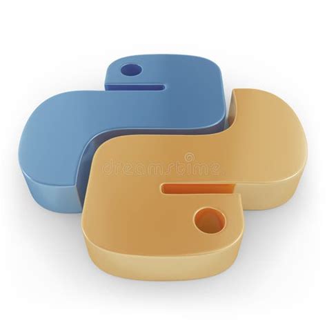 Python Symbol Blue And Yellow Colors 3d Render Stock Illustration