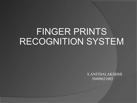 Automated Fingerprint Identification System Afis