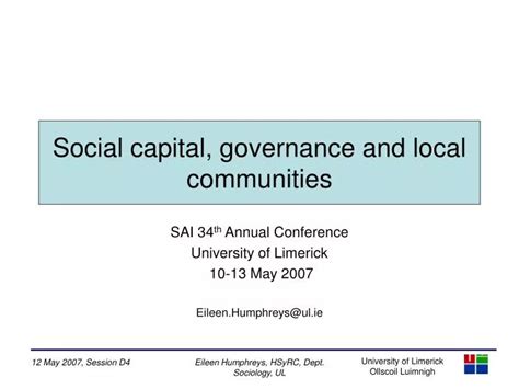 Ppt Social Capital Governance And Local Communities Powerpoint